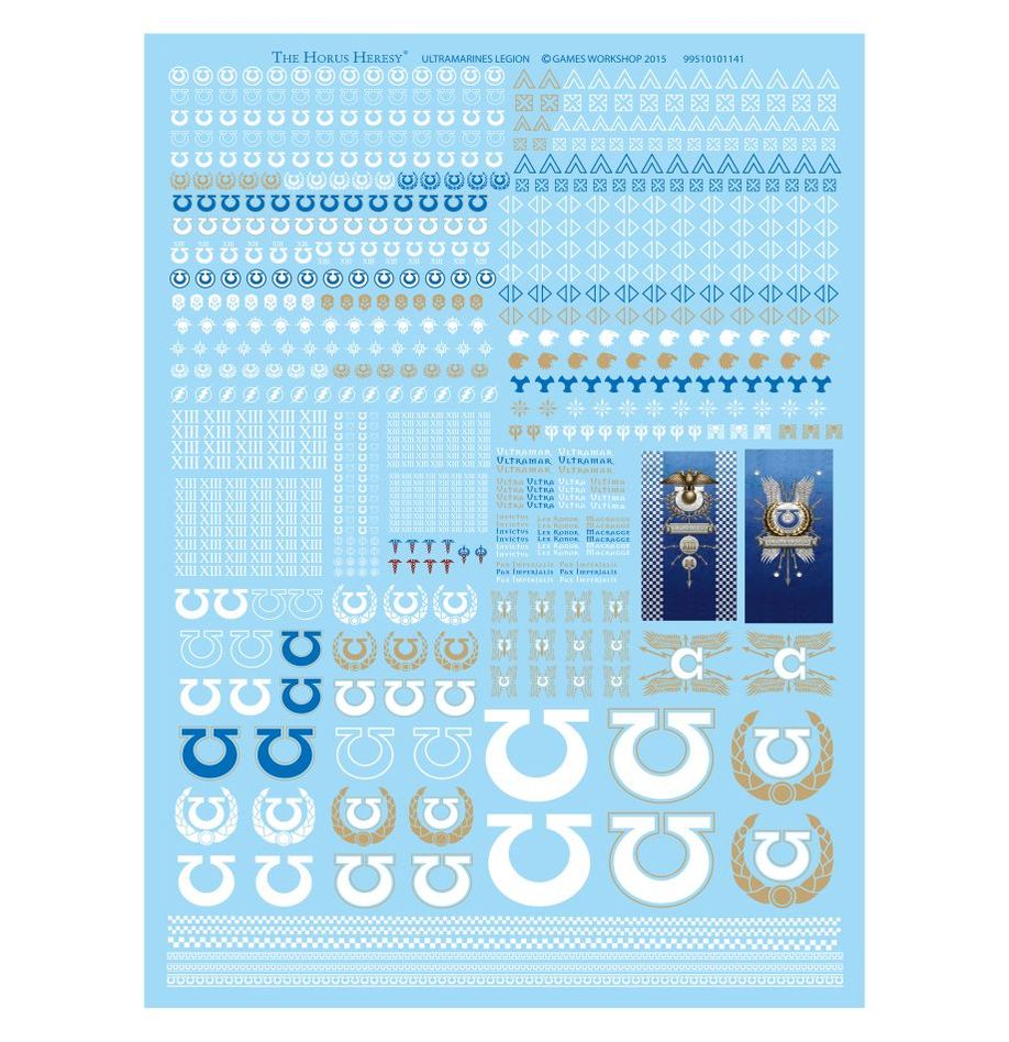 Ultramarines Legion Transfer Sheet — Broadsword Wargaming