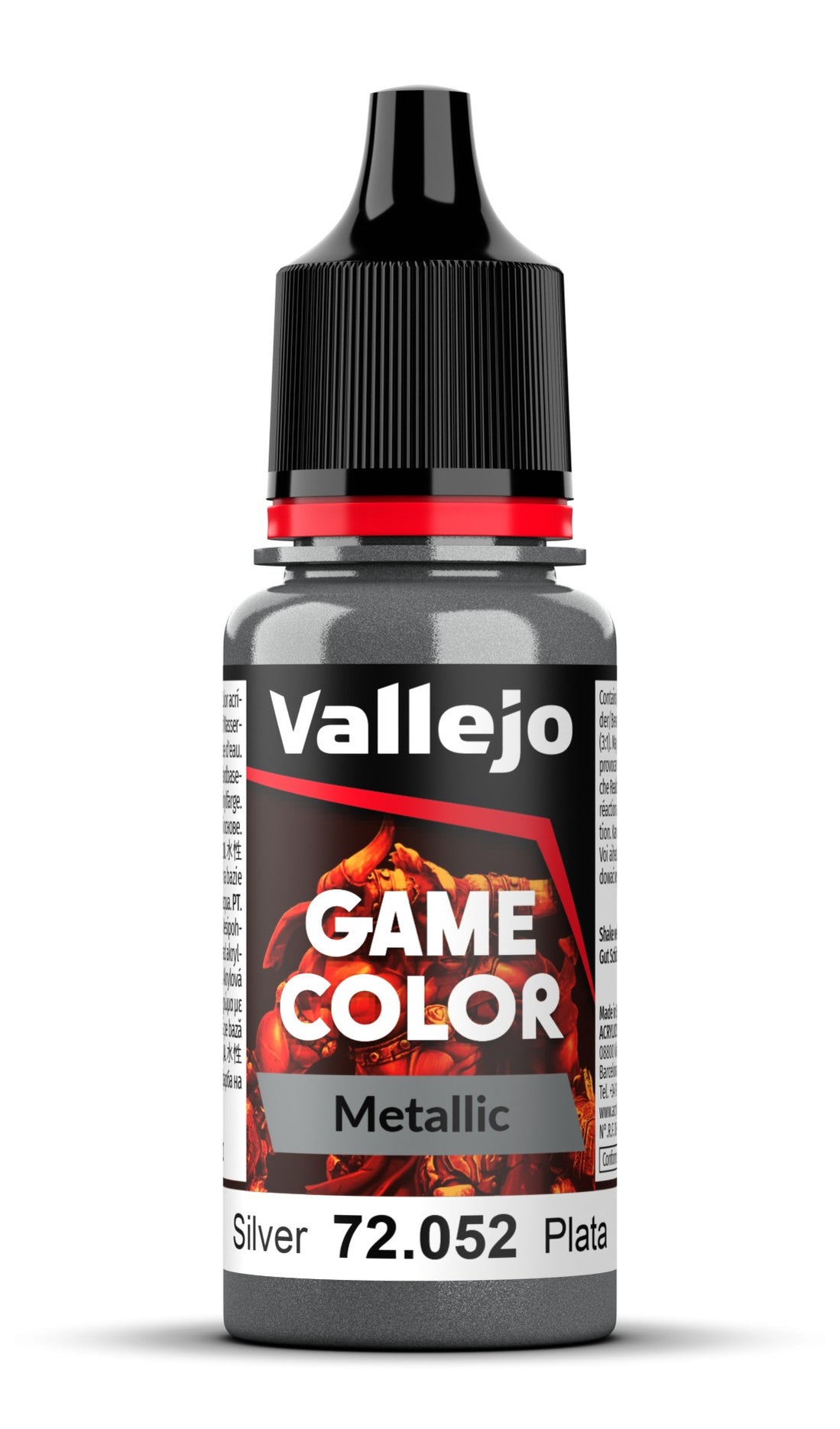 Vallejo Game Metallic: Silver (18ml) — Broadsword Wargaming
